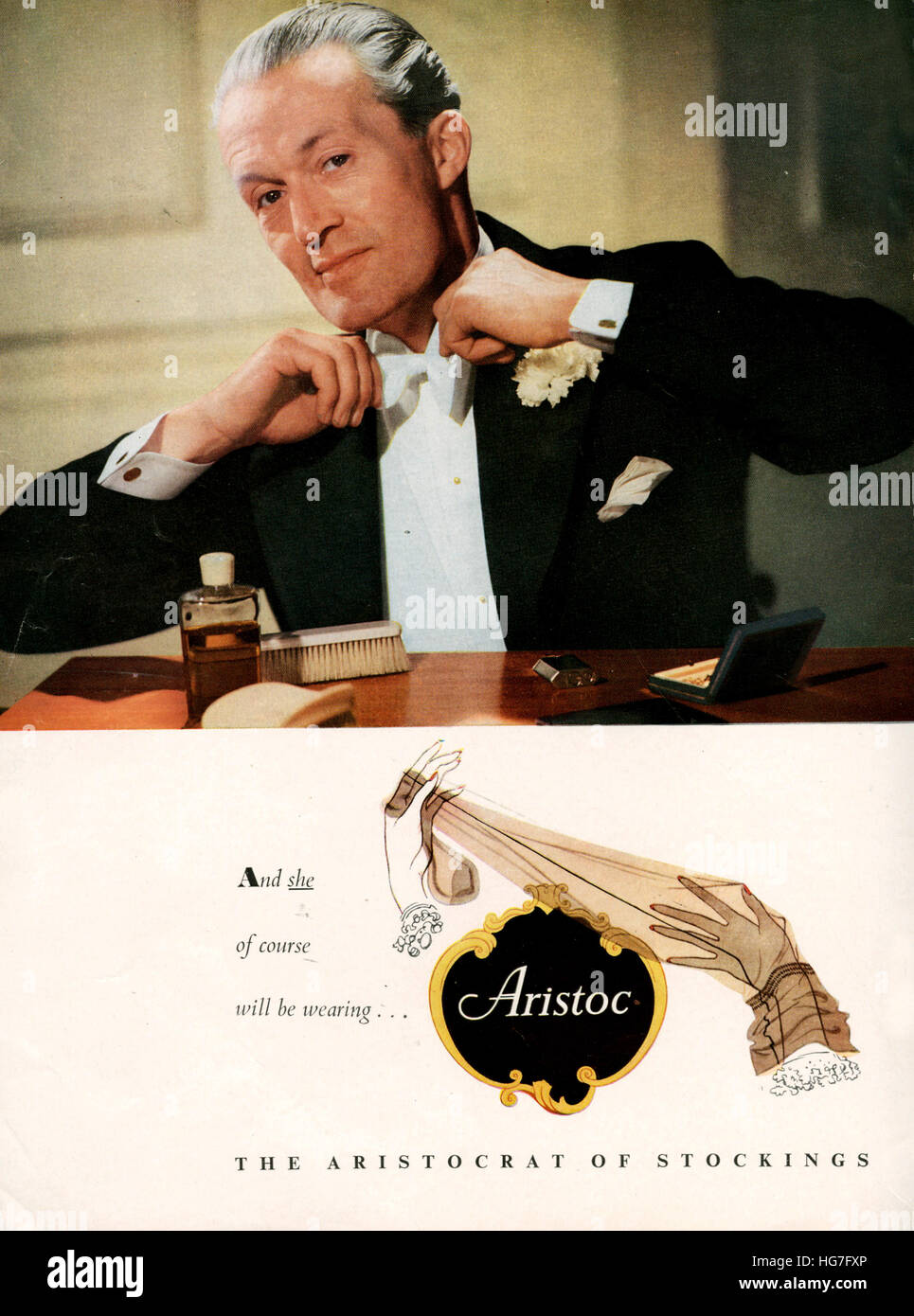 1950s UK Aristoc Magazine Advert Stock Photo - Alamy