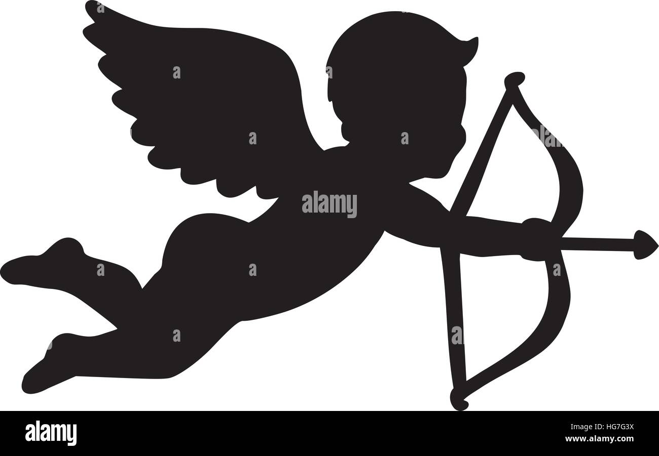 Angel with bow and arrow - amor Stock Vector Image & Art - Alamy