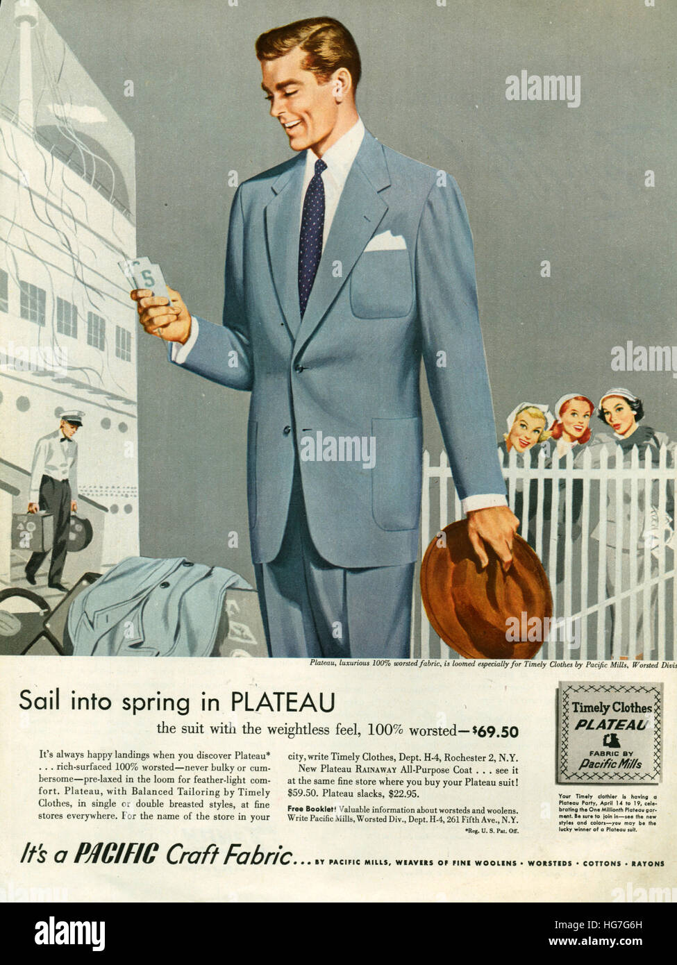 1950s USA Pacific Magazine Advert Stock Photo - Alamy