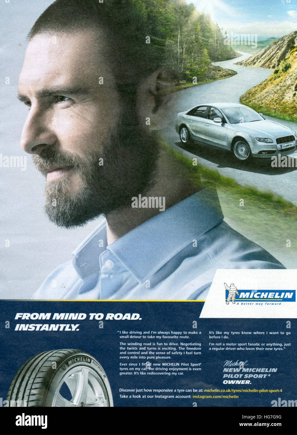 2010s UK Michelin Magazine Advert Stock Photo - Alamy