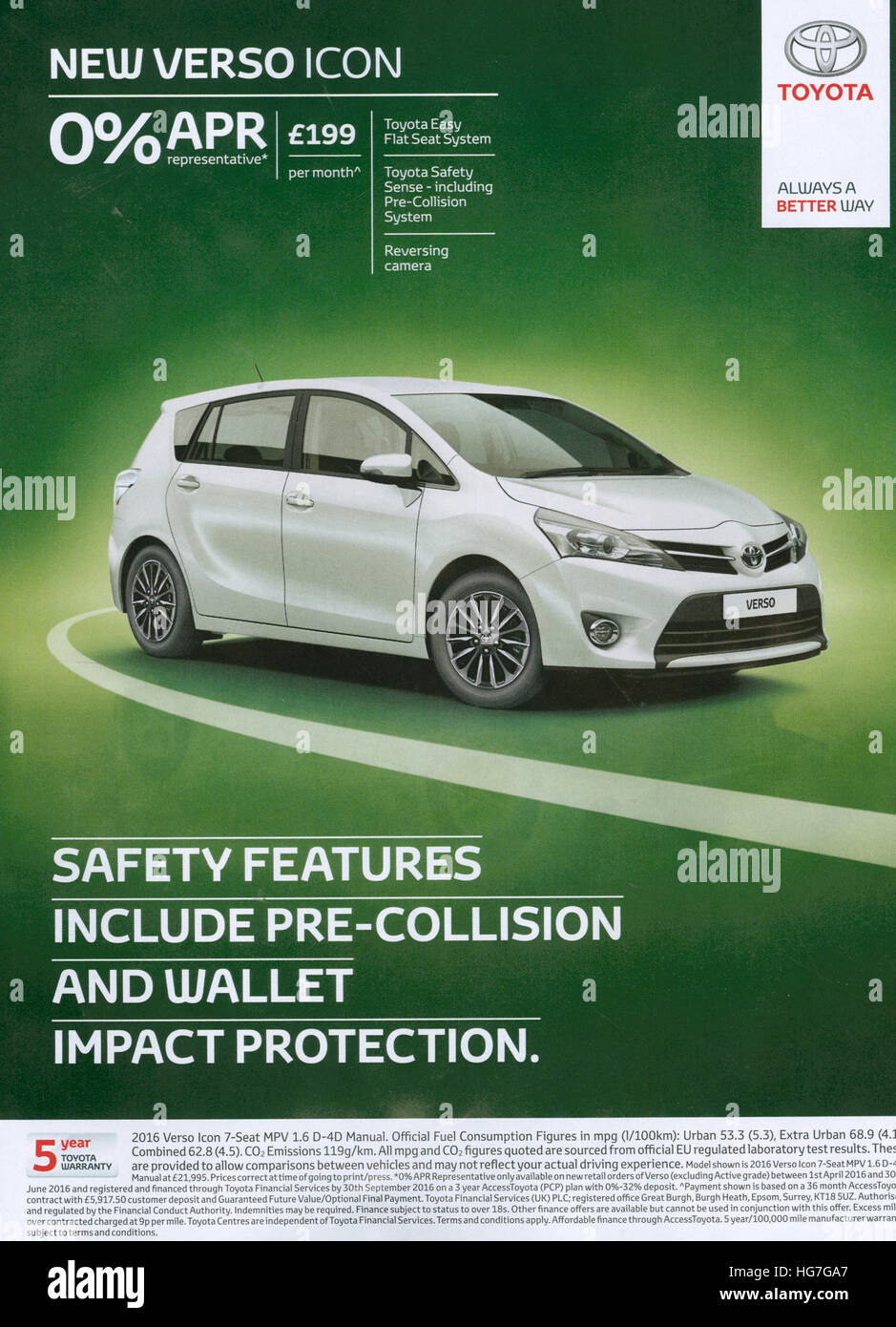 2010s UK Toyota Magazine Advert Stock Photo - Alamy