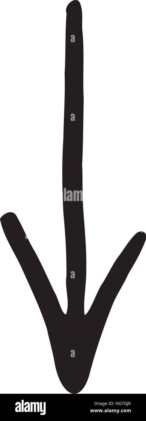Arrow hand drawn down Stock Vector Image & Art - Alamy