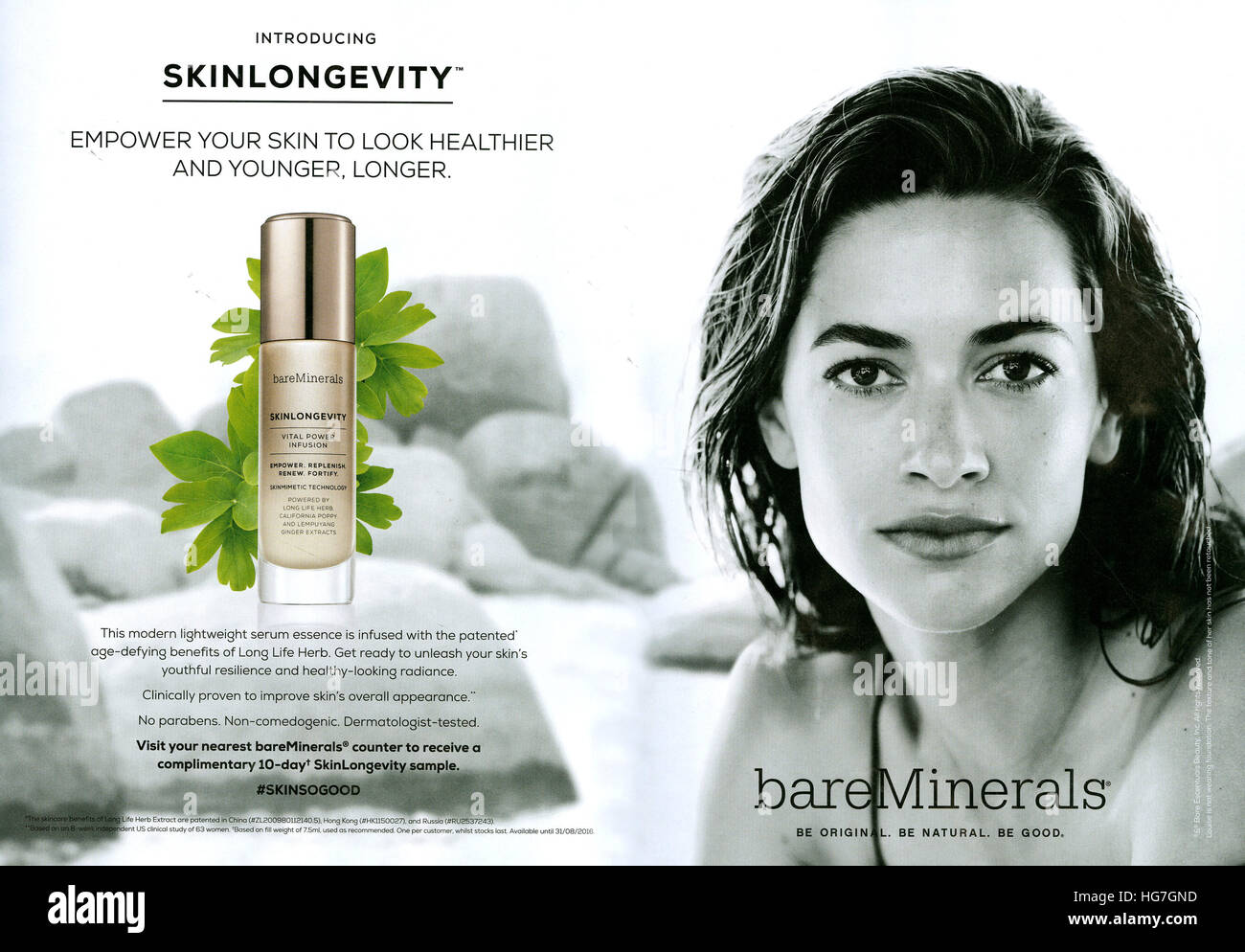 2010s UK Bare Minerals Magazine Advert Stock Photo - Alamy