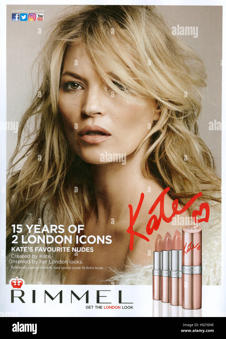 2010s UK Rimmel Magazine Advert Stock Photo - Alamy