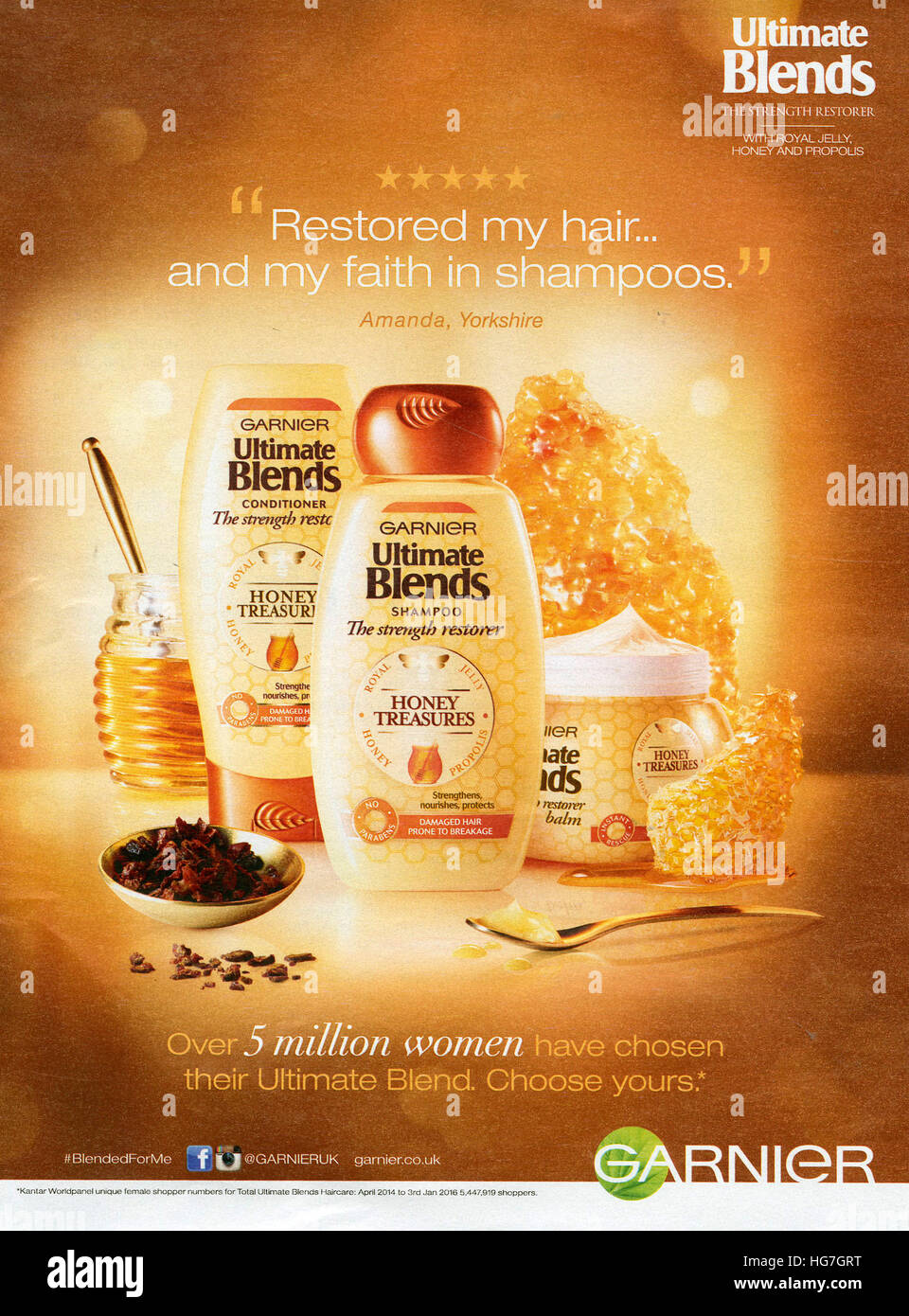 2010s UK Garnier Magazine Advert Stock Photo - Alamy