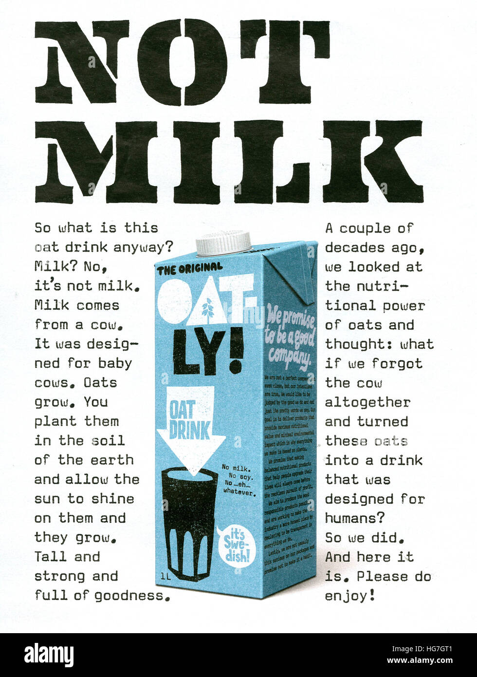 Oatly Cut Out Stock Images & Pictures - Alamy