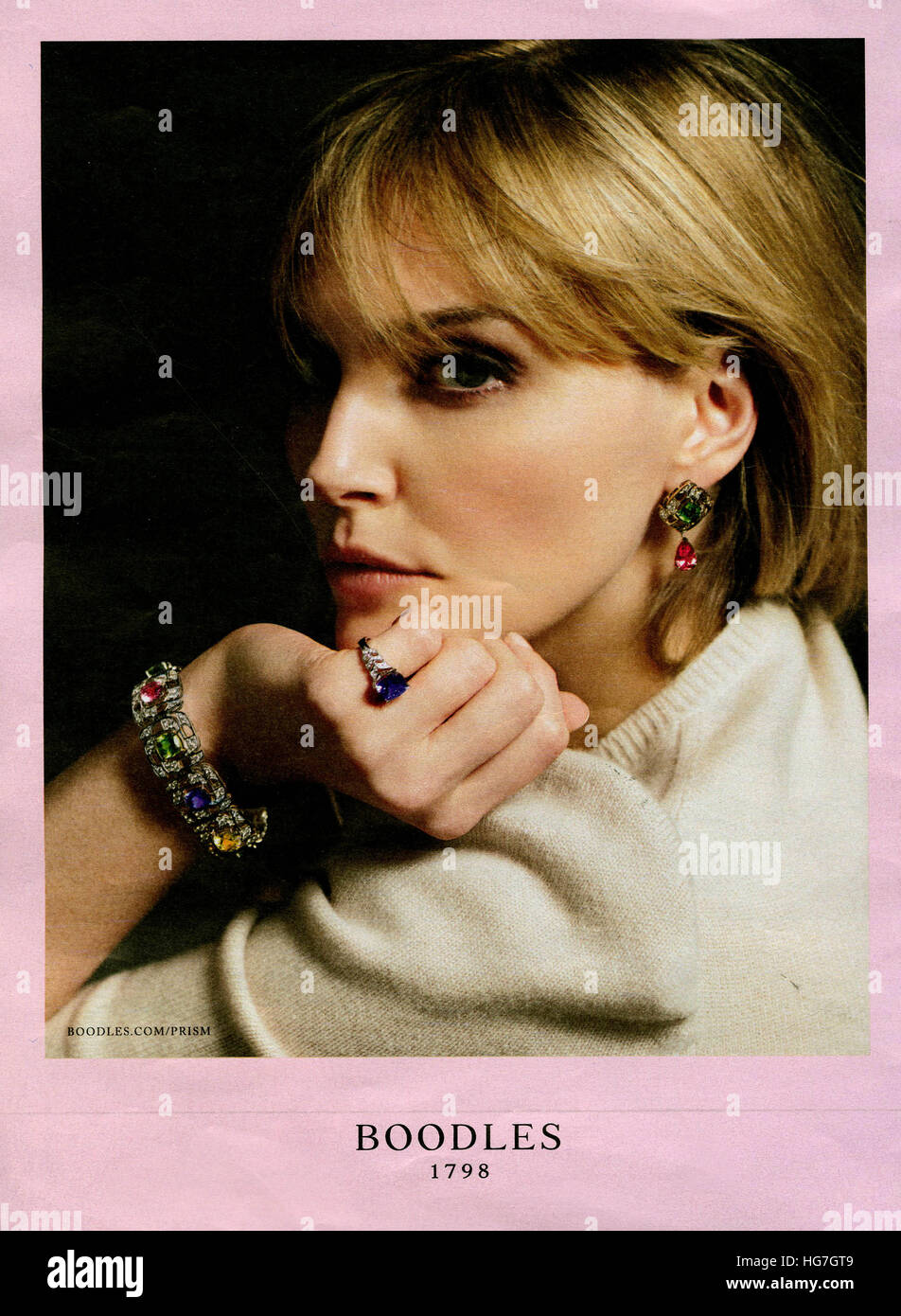 2010s UK Boodles Magazine Advert Stock Photo - Alamy