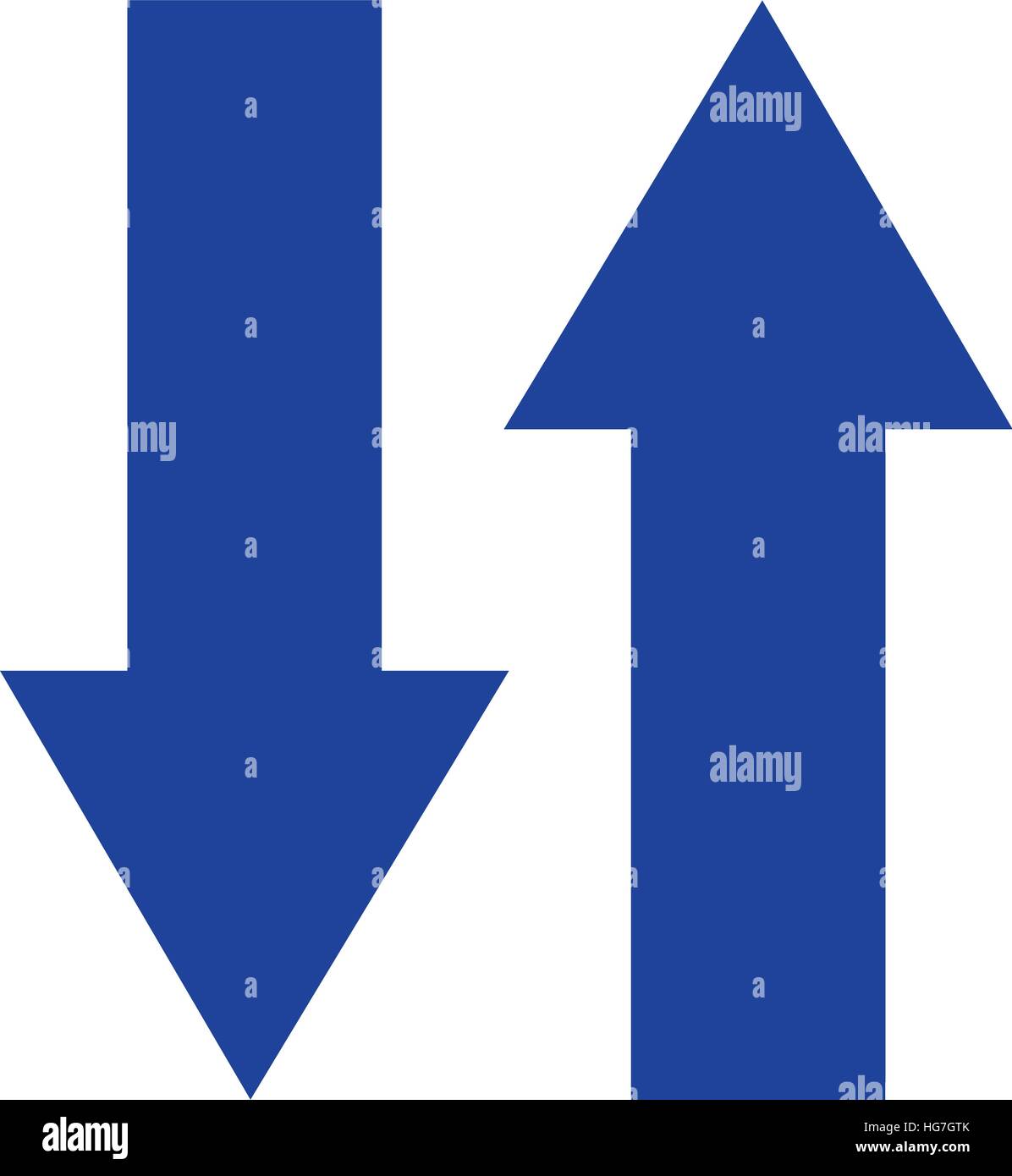 Blue arrows up and down Stock Vector Image & Art - Alamy