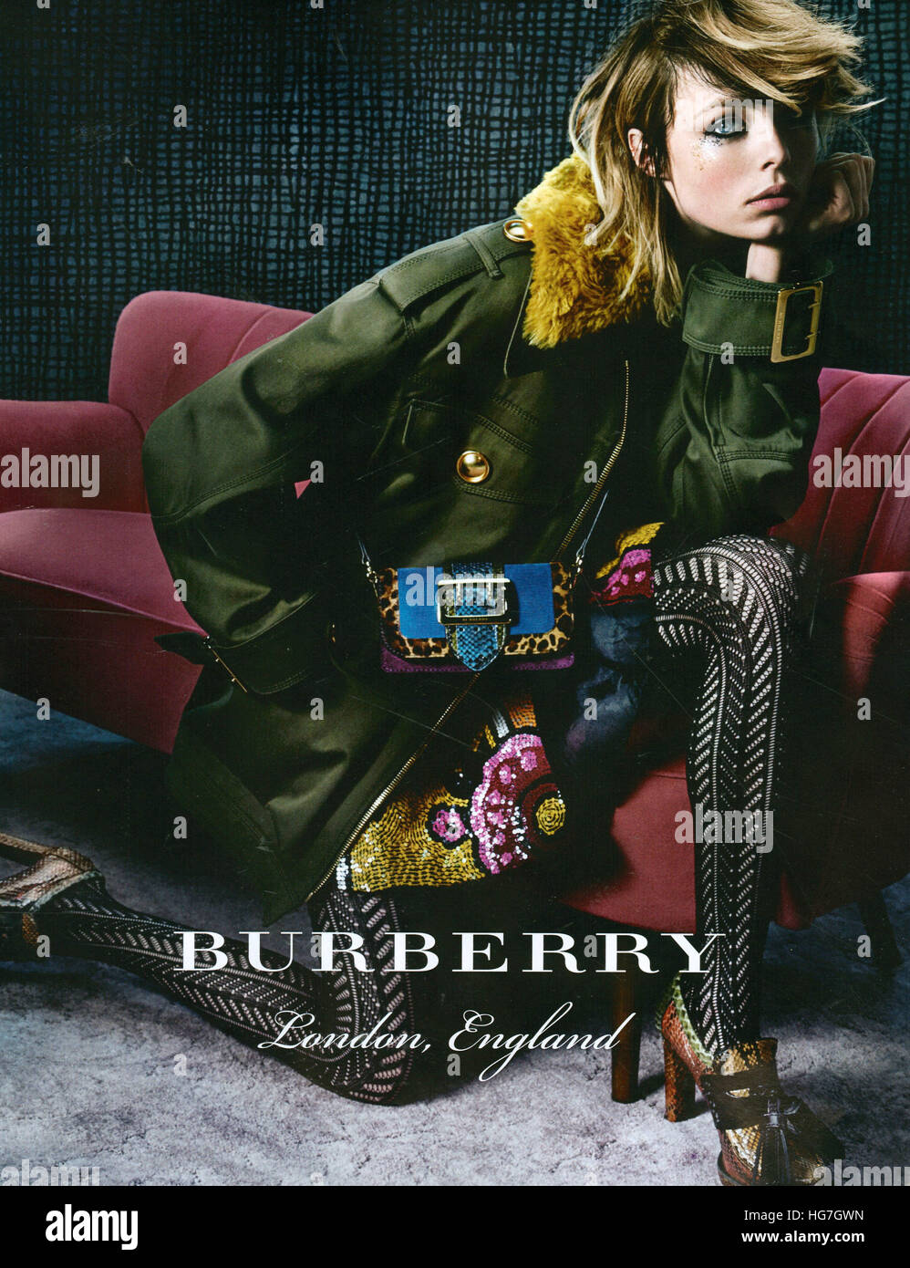 2010s UK Burberry Magazine Advert Stock Photo - Alamy