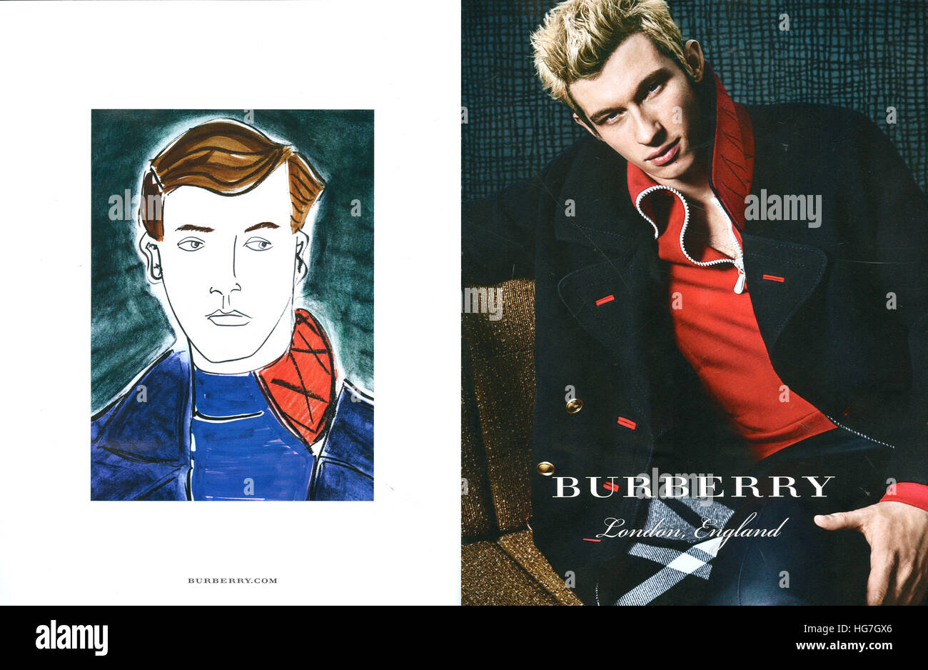 2010s UK Burberry Magazine Advert Stock Photo - Alamy