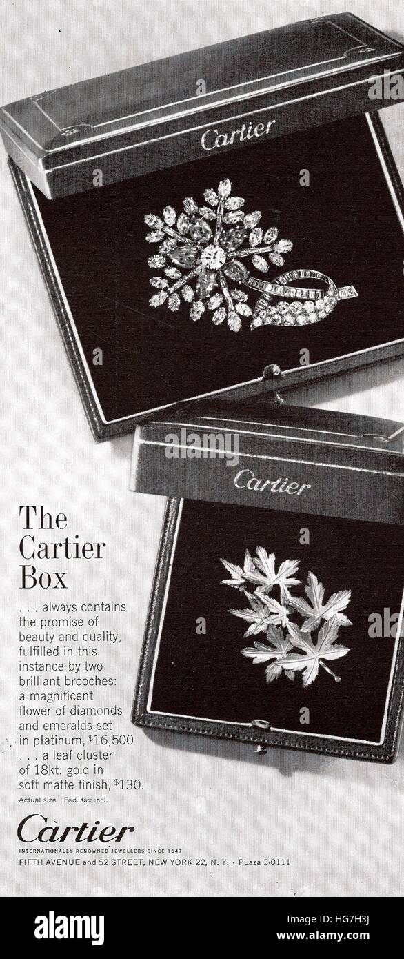 1960s UK Cartier Magazine Advert Stock Photo - Alamy