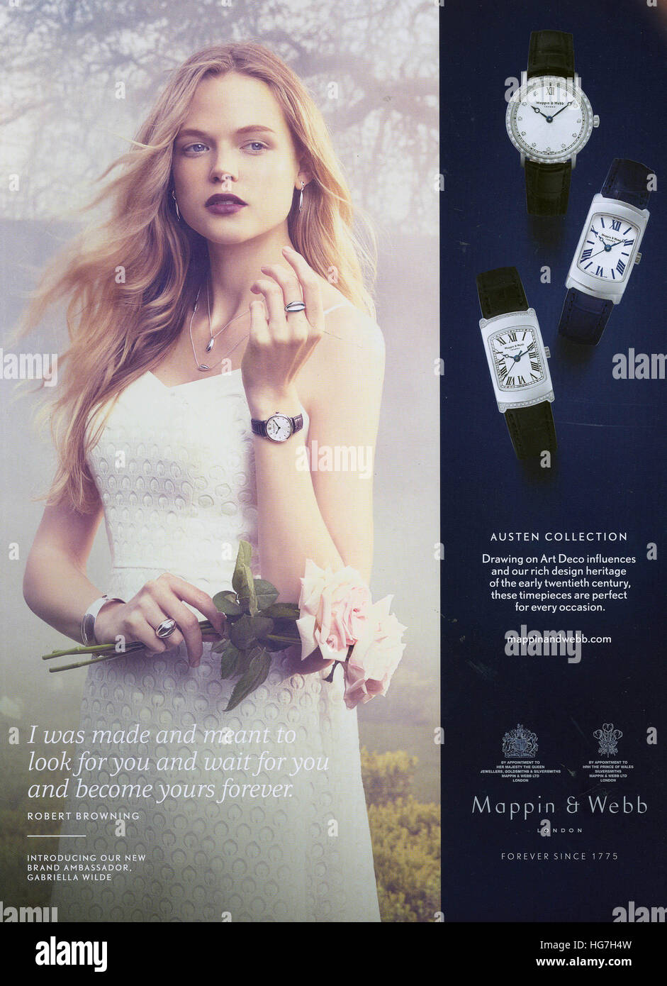 2010s UK Mappin and Webb Magazine Advert Stock Photo - Alamy