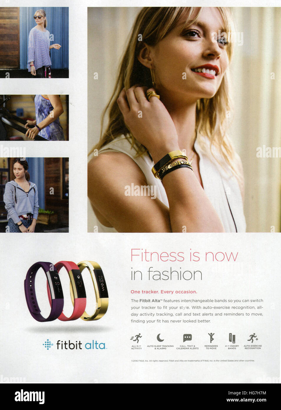 2010s UK FitBit Magazine Advert Stock Photo - Alamy