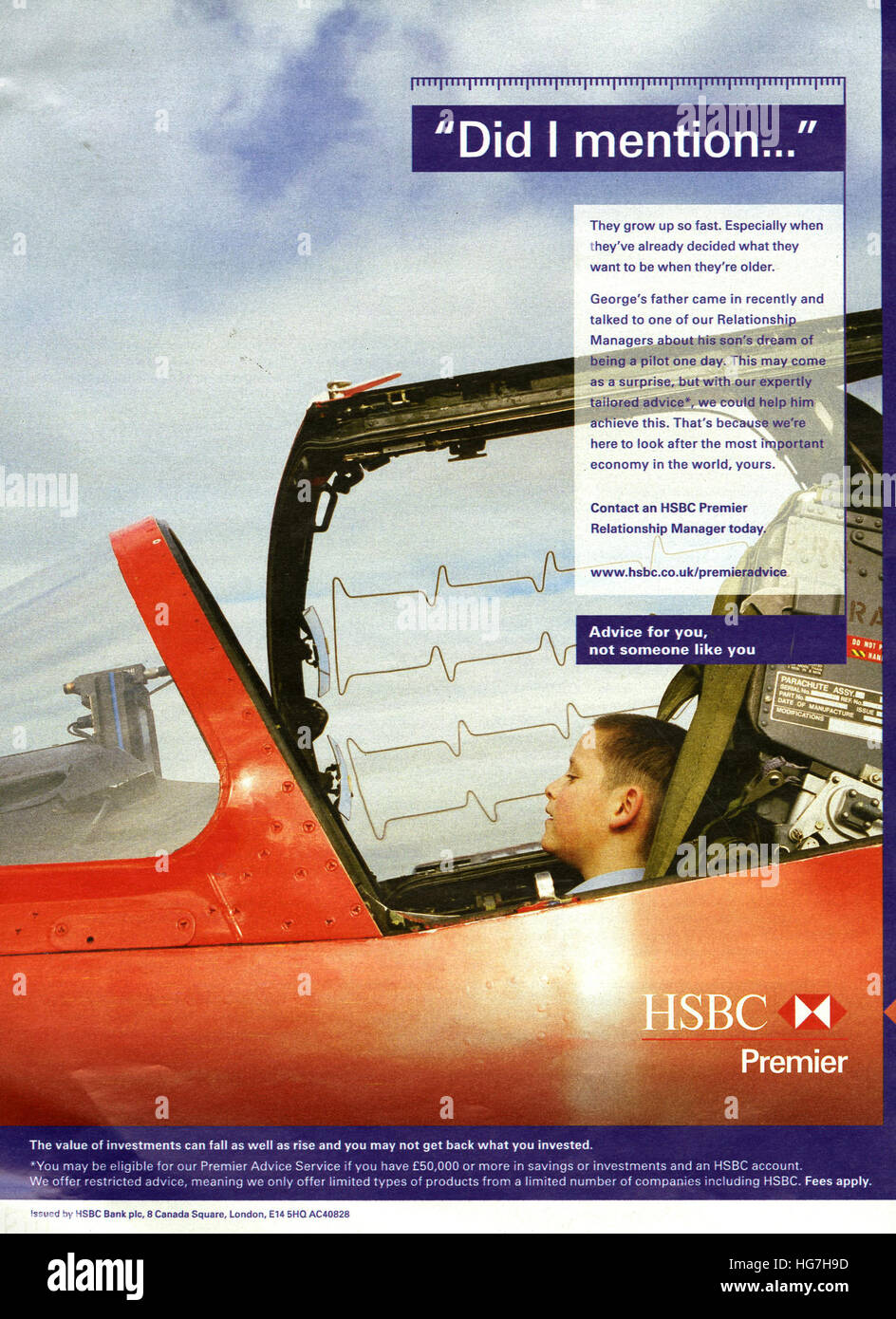 2010s UK HSBC Magazine Advert Stock Photo - Alamy