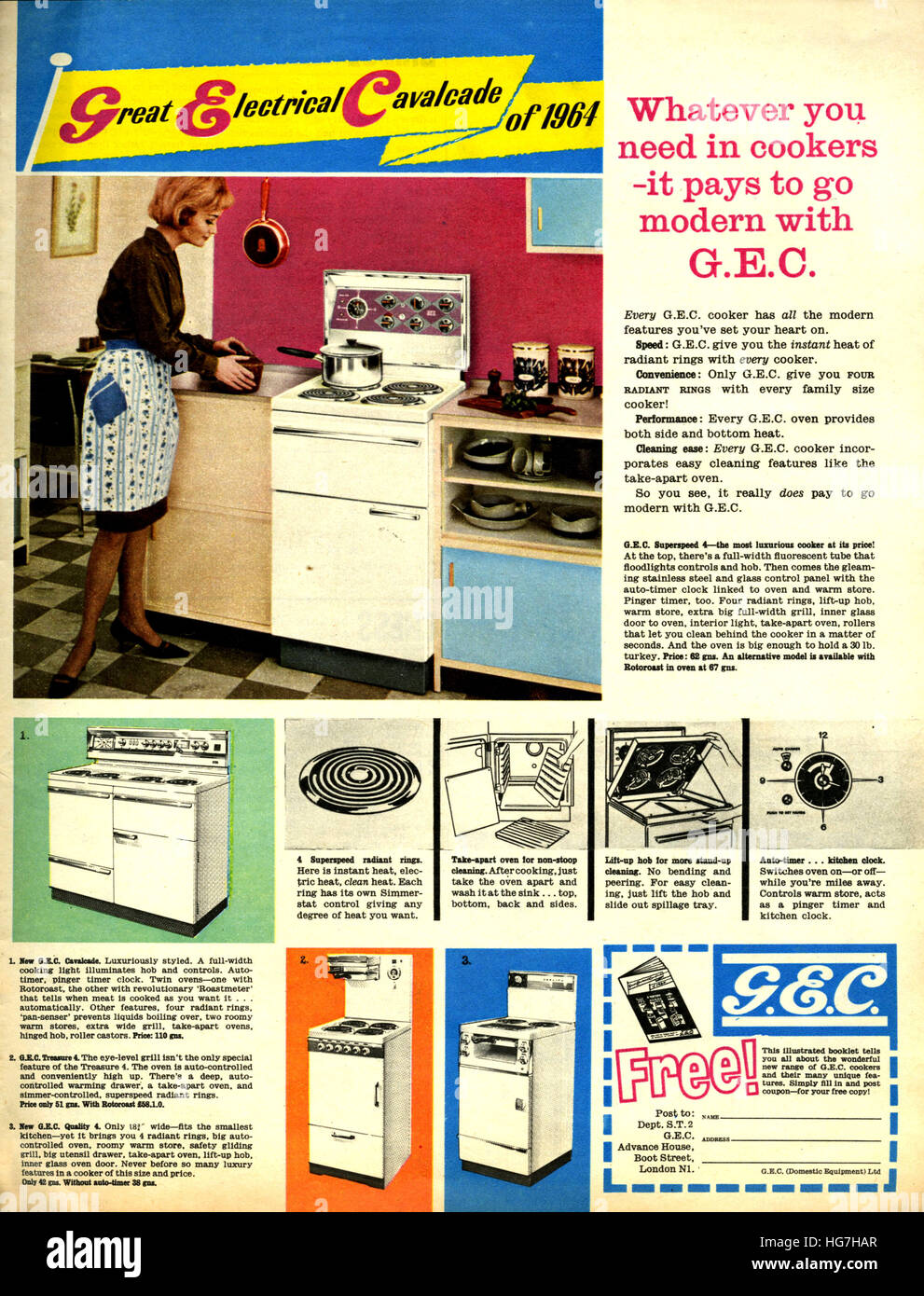 1960s UK General Electric Magazine Advert Stock Photo - Alamy