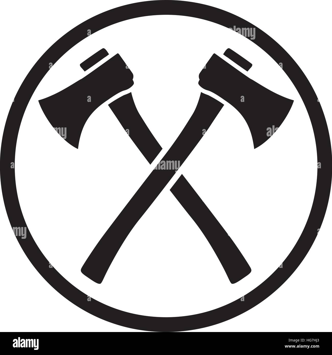 Axe circle logo hi-res stock photography and images - Alamy