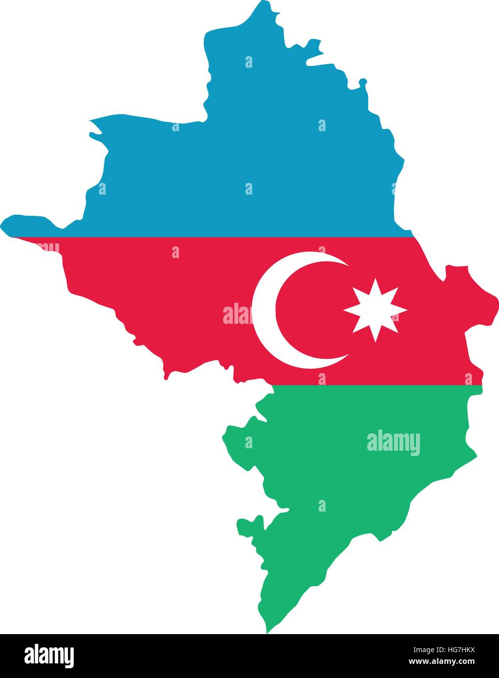 Azerbaijan map with flag Stock Vector Image & Art - Alamy