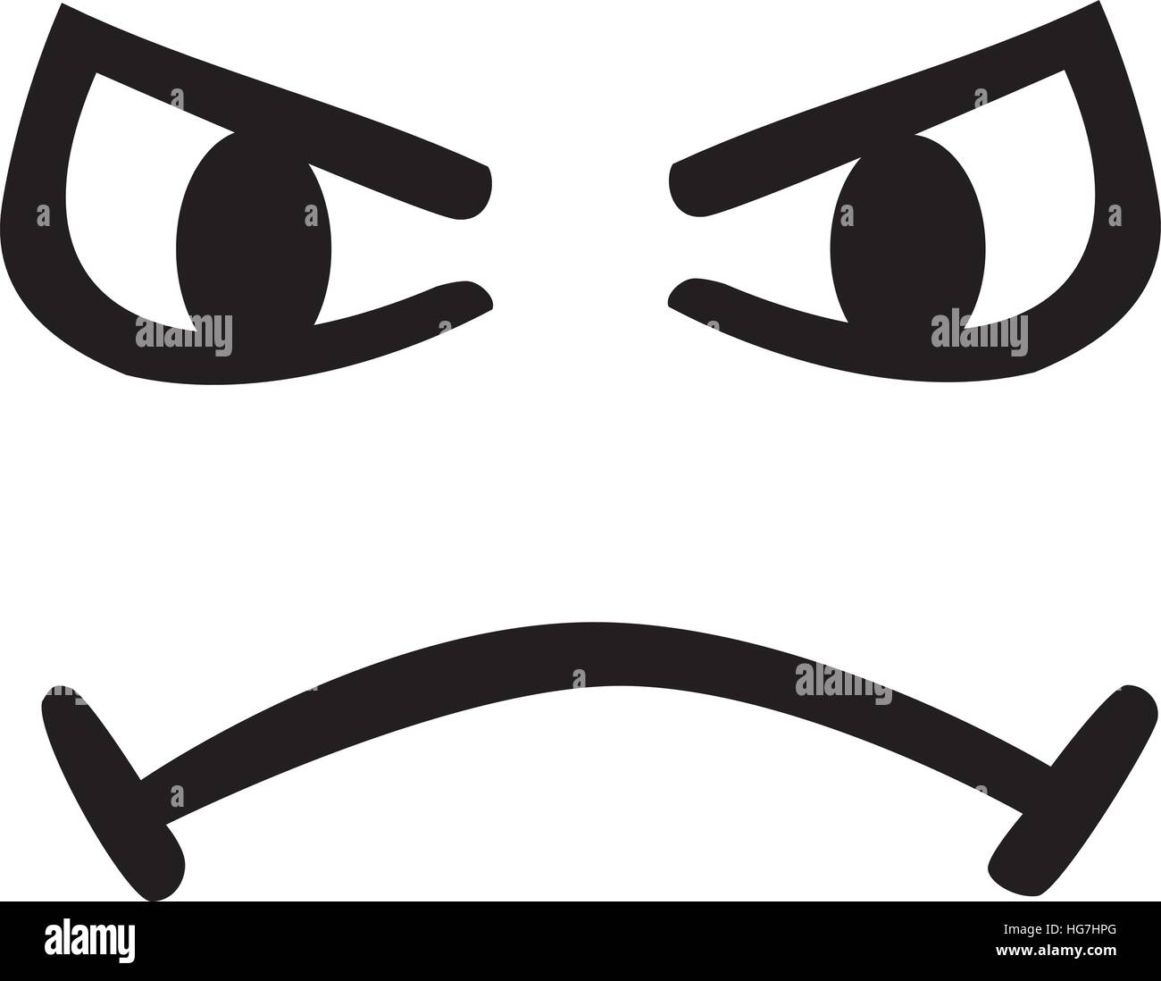 Angry cartoon face Stock Vector Image & Art - Alamy