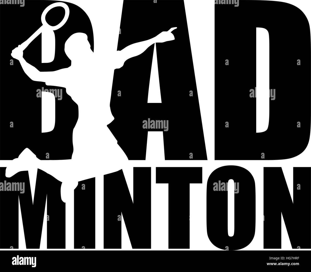 Badminton word with silhouette cutout Stock Vector Image & Art - Alamy