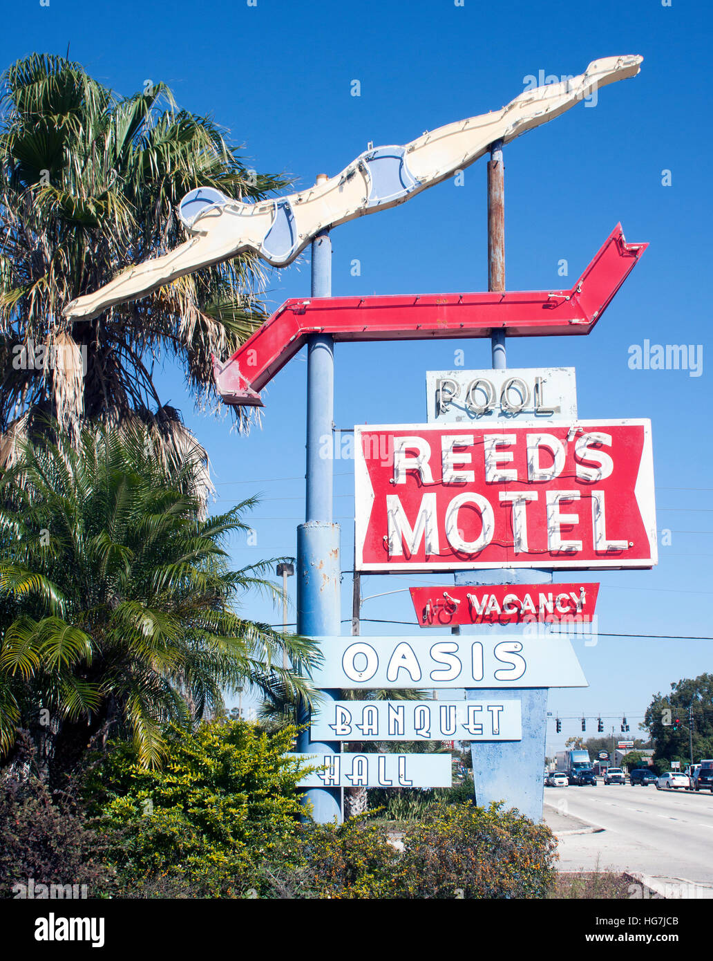 Vintage highway lodging signs hi-res stock photography and images - Alamy