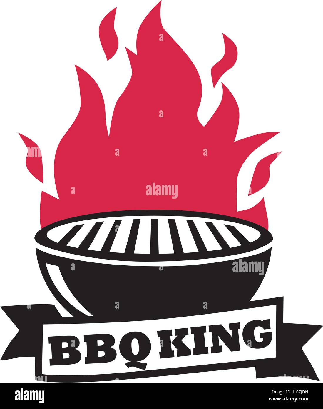 Grill with flame Stock Vector Image & Art - Alamy