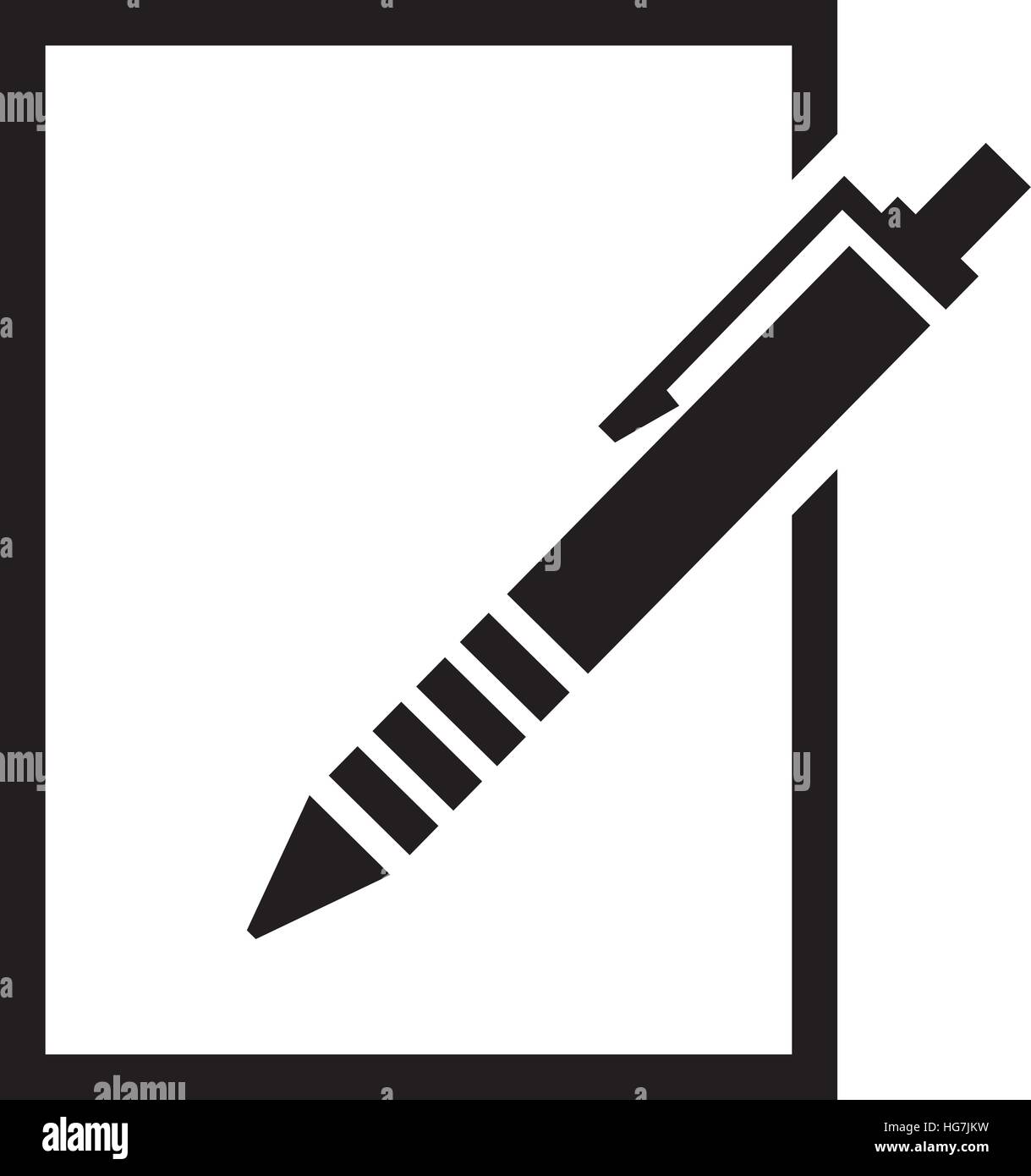 Biro with paper Stock Vector Image & Art - Alamy