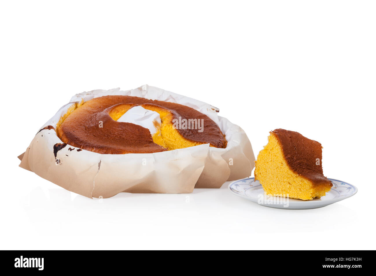 Pao de Lo, the Portuguese sponge cake shown in its most traditional ...