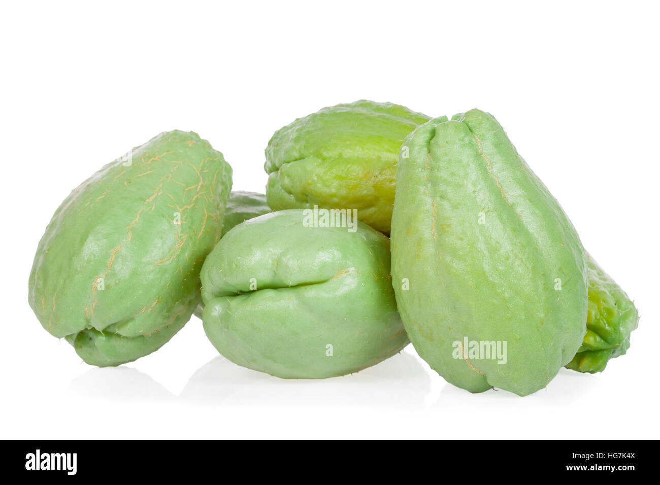 Chayotes isolated on white background Stock Photo - Alamy