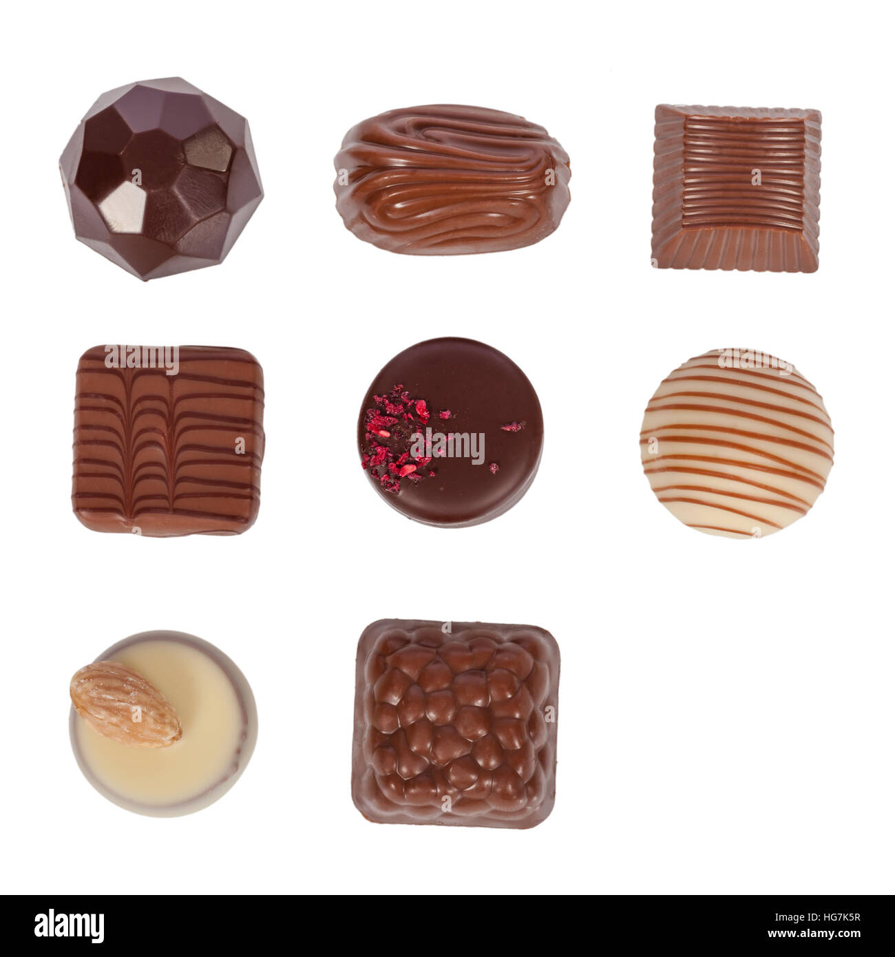 Pack, set or collection of gourmet bonbons, aka bon-bons and truffles ...
