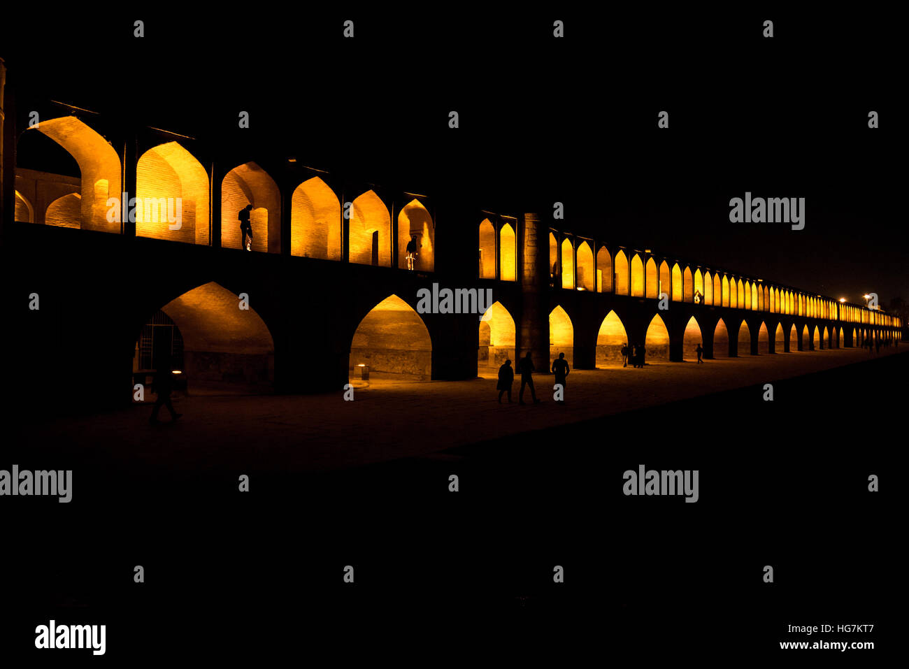Khaju Bridge in Isfahan city in Iran Stock Photo - Alamy