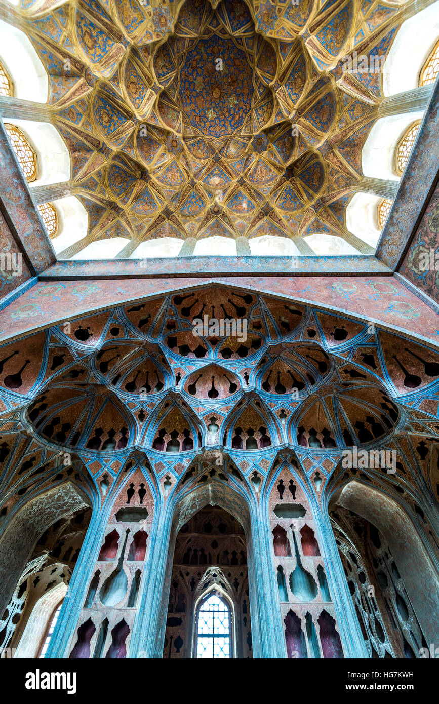 Music Hall in Ali Qapu palace in Isfahan city, Iran Stock Photo - Alamy