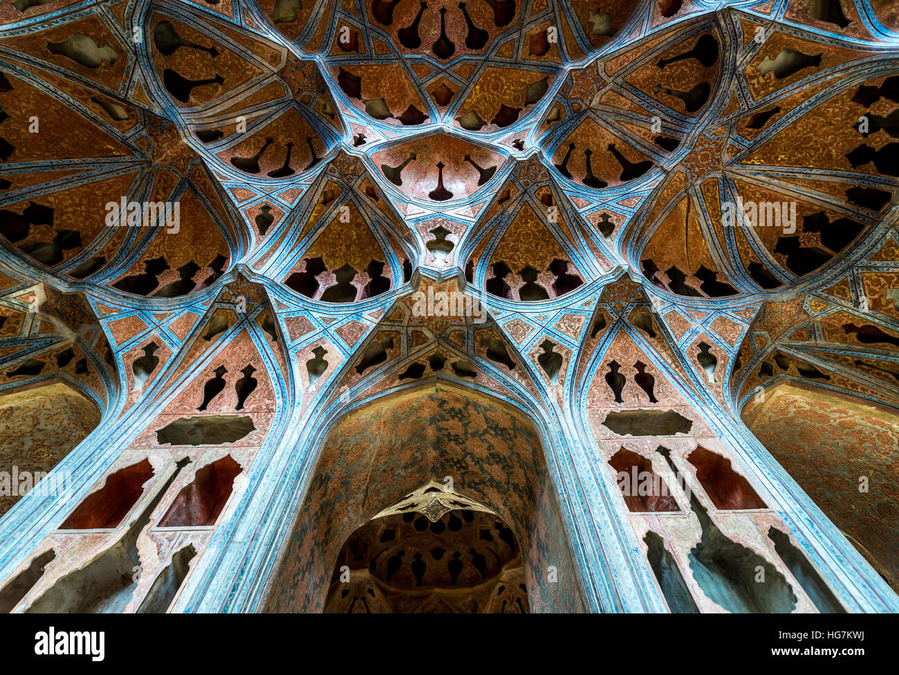 Music Hall in Ali Qapu palace in Isfahan city, Iran Stock Photo - Alamy