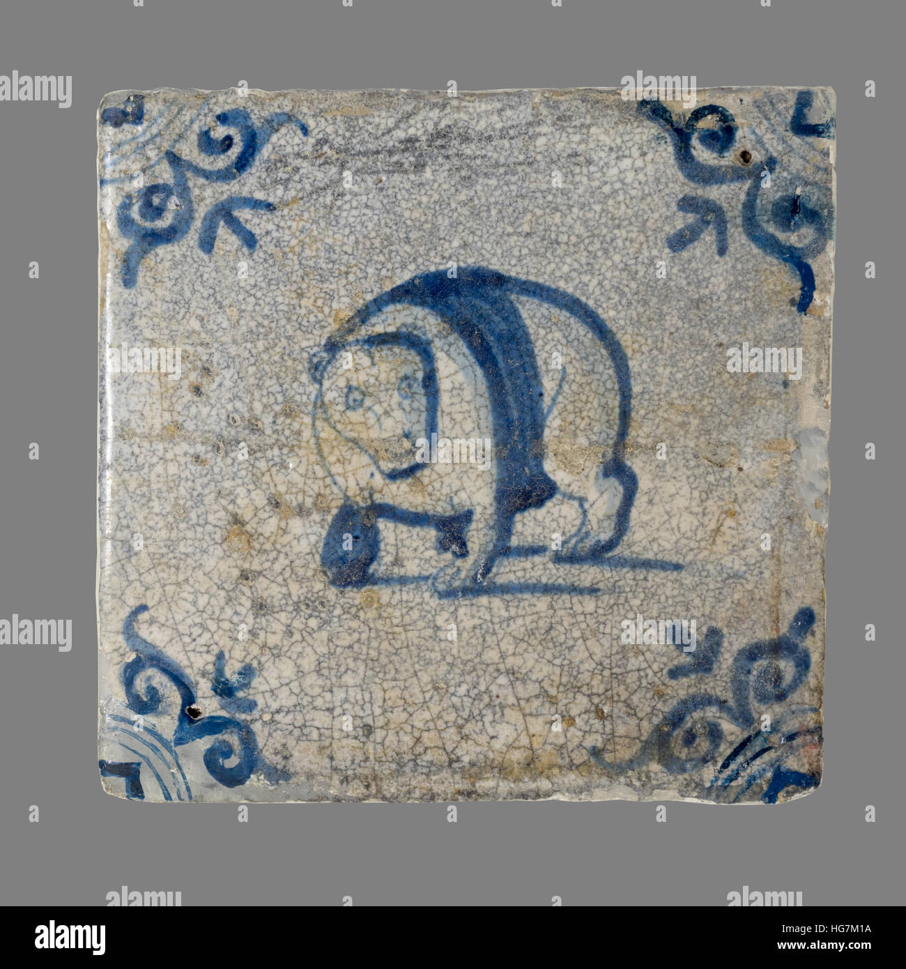 old Dutch tile from the 16th to the 18th century Stock Photo - Alamy