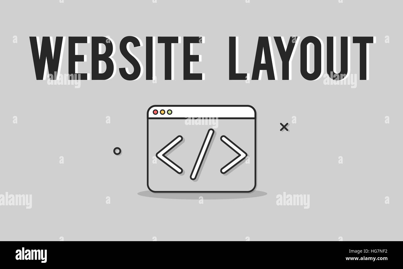 Web Development Symbol Icon Concept Stock Photo - Alamy