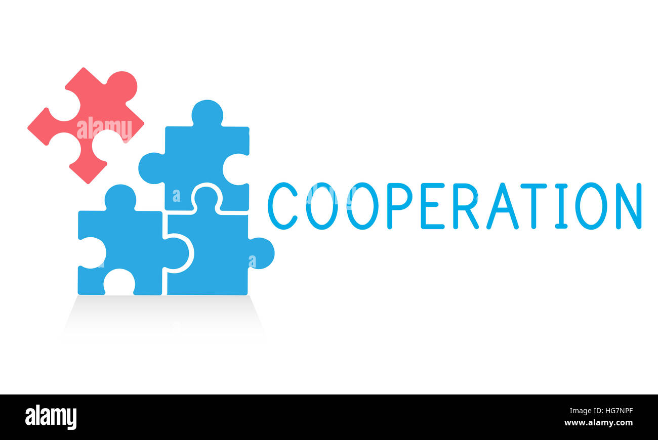 Teamwork Connection Cooperation Partnership Concept Stock Photo - Alamy