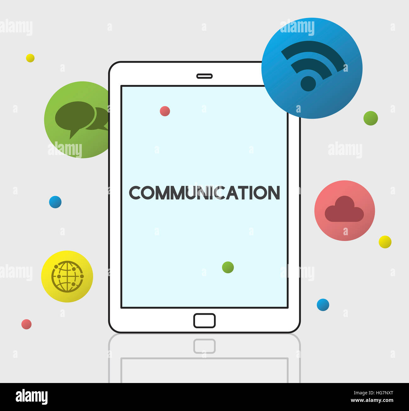 Internet Communication Network Icon Concept Stock Photo - Alamy