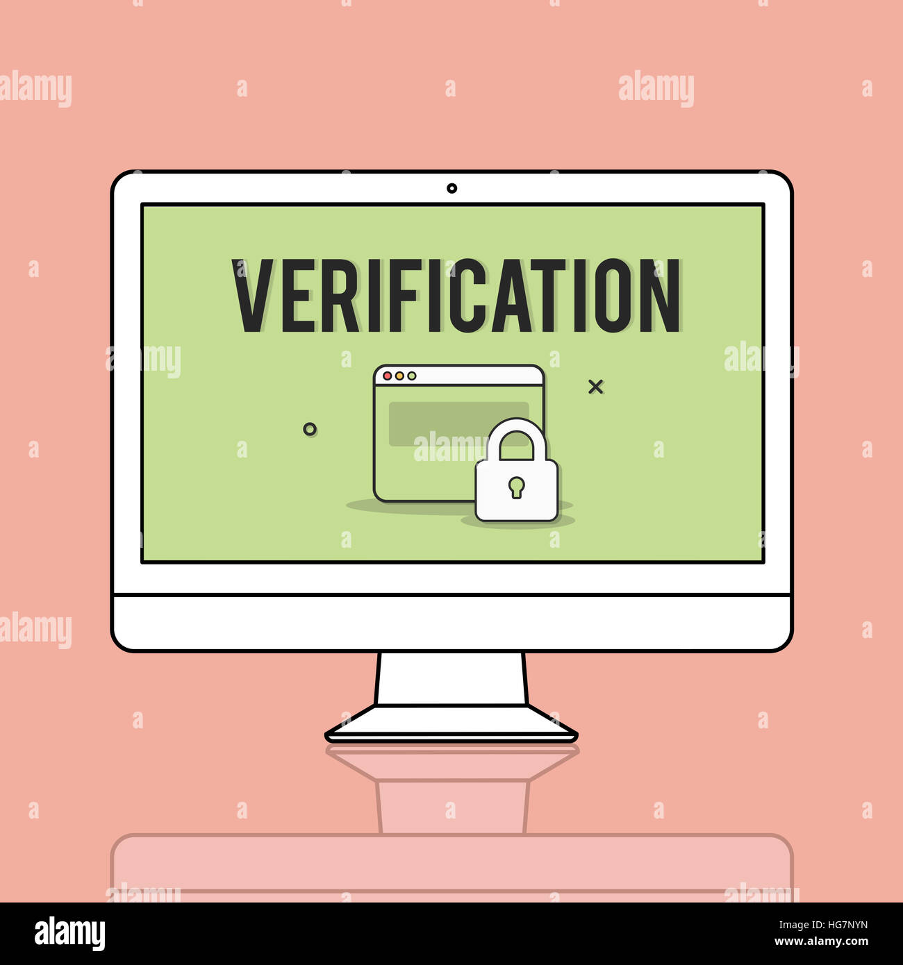 Authorize Protected Verification Privacy Security Concept Stock Photo ...
