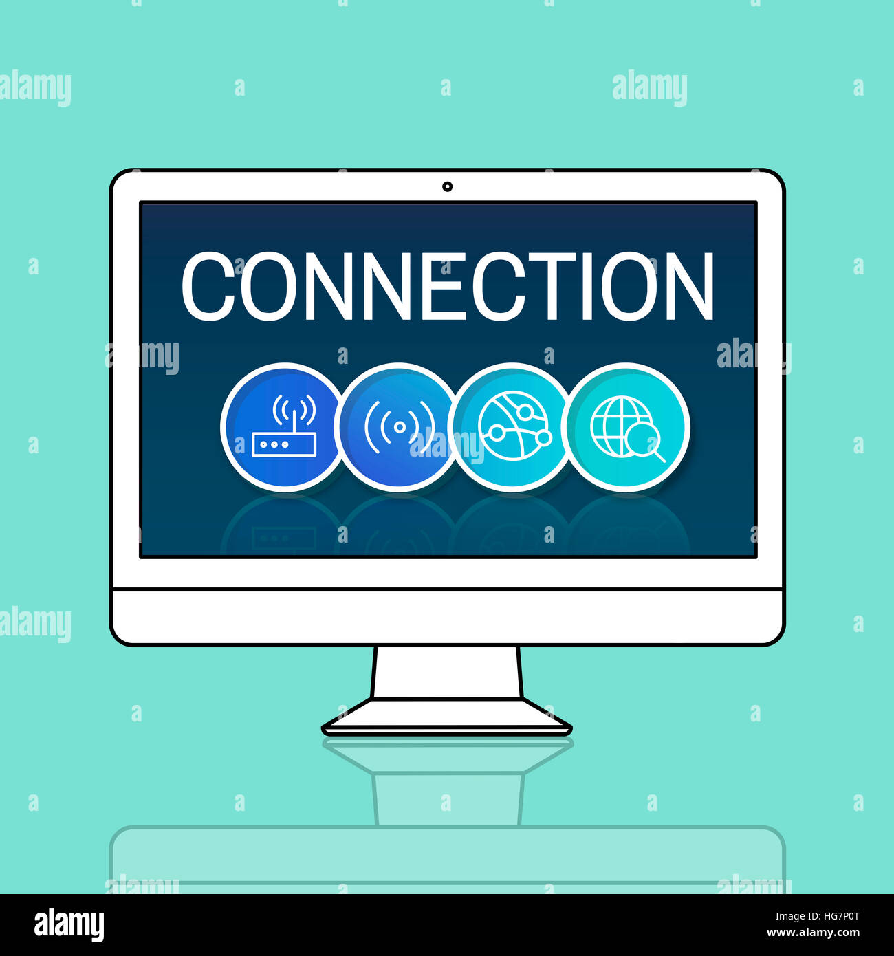 Internet Network Buttons Icon Concept Stock Photo - Alamy