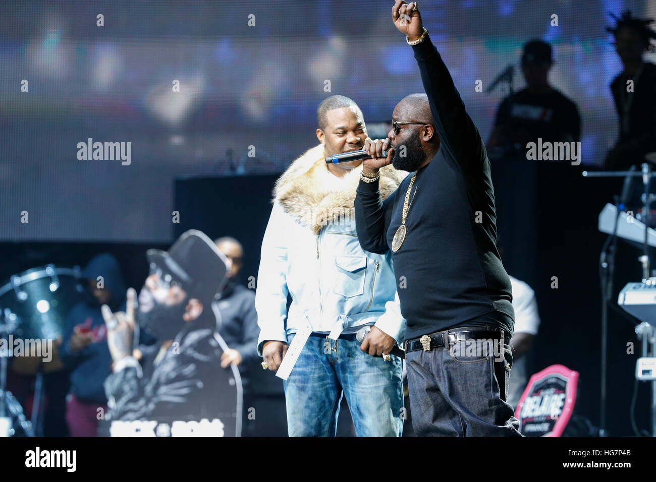 Rick Ross R And Busta Rhymes Performs At Hot 97s Hot For The