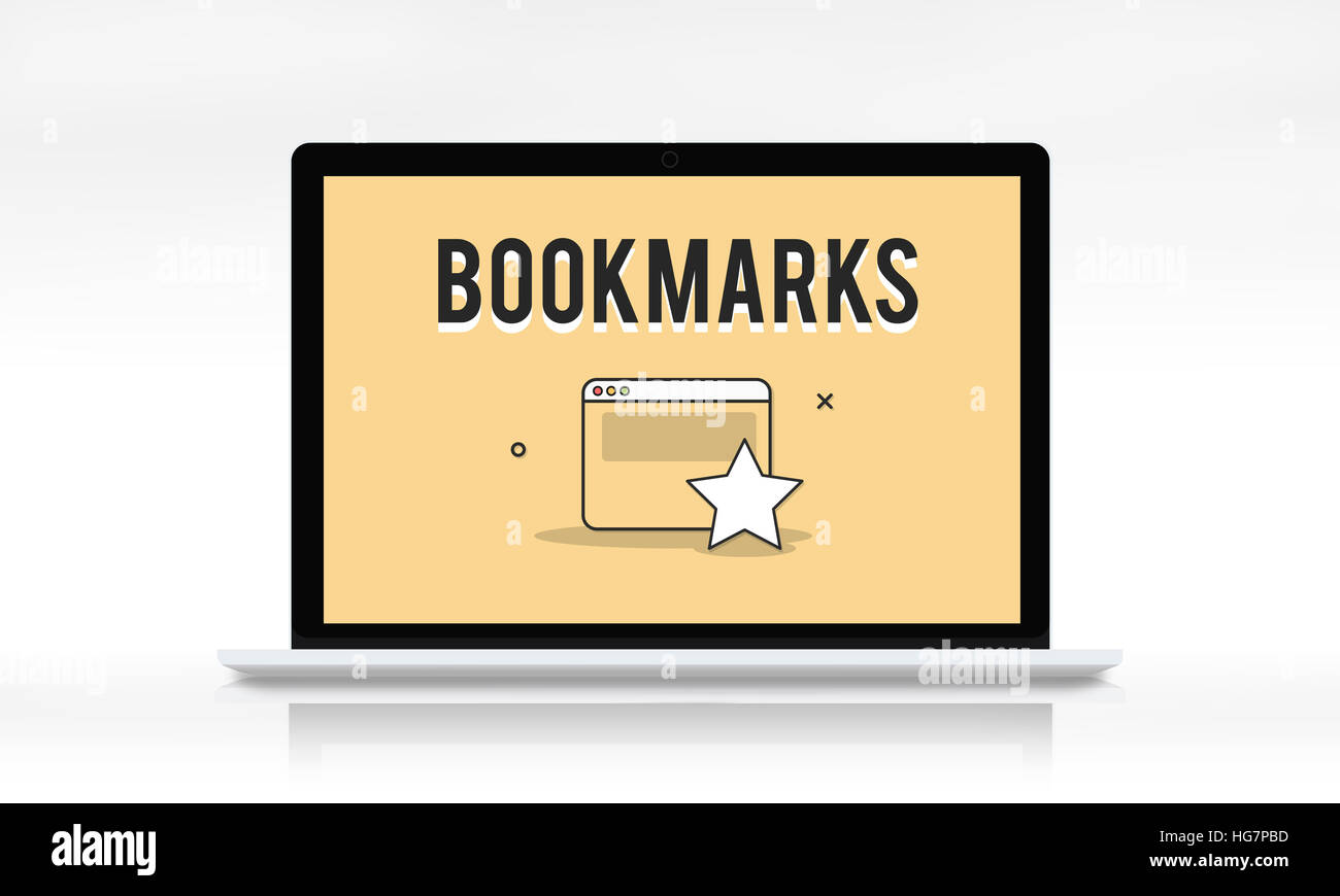 Bookmarks Favorite Internet Social Media Concept Stock Photo - Alamy