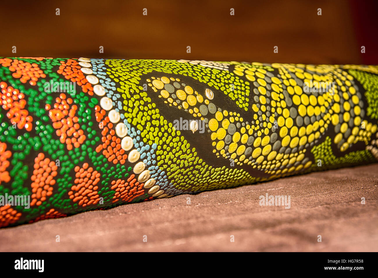 Didgeridoo - traditional aboriginal instrument from Australia Stock ...