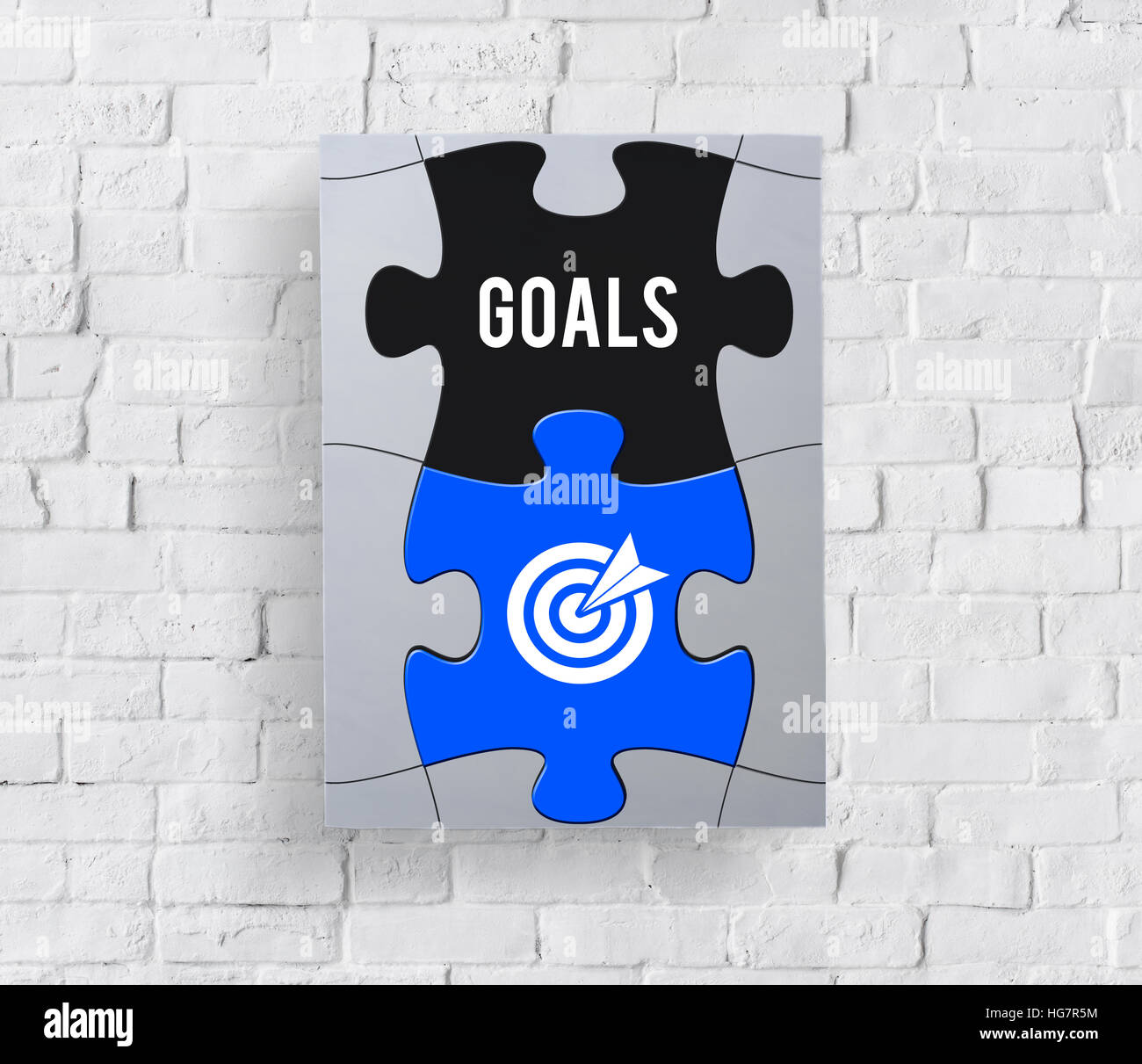 Achievement Success Goals Target Jigsaw Puzzle Concept Stock Photo - Alamy