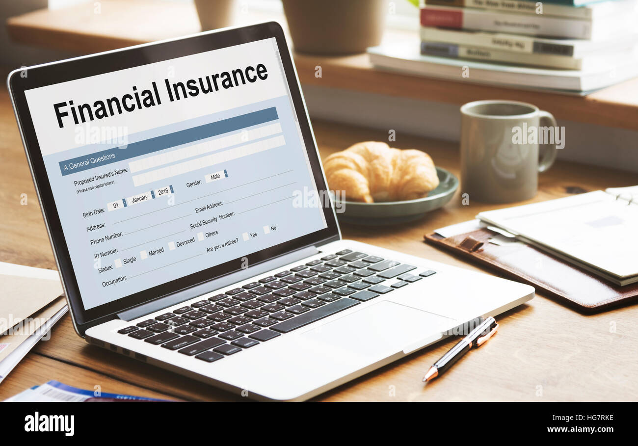 Financial Insurance Business Form Concept Stock Photo - Alamy