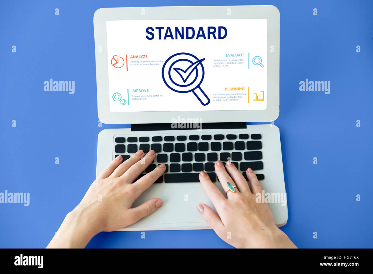 Quality Management Check Icon Concept Stock Photo - Alamy