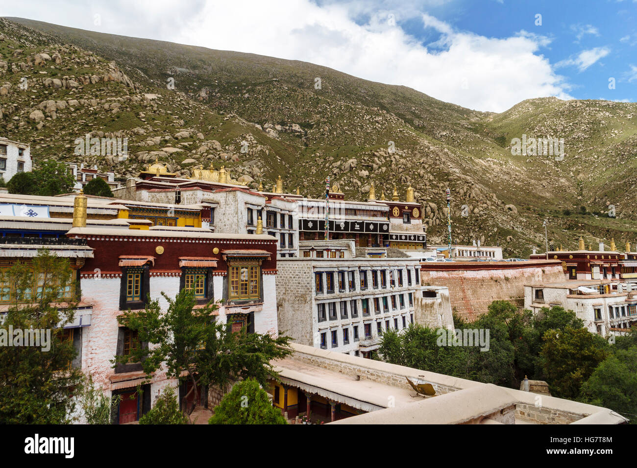 Lhasa, Tibet - The view in Drepung Monastery, the biggest Buddhism ...