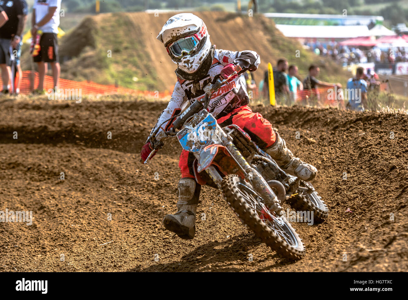motocross rider in the race Stock Photo - Alamy