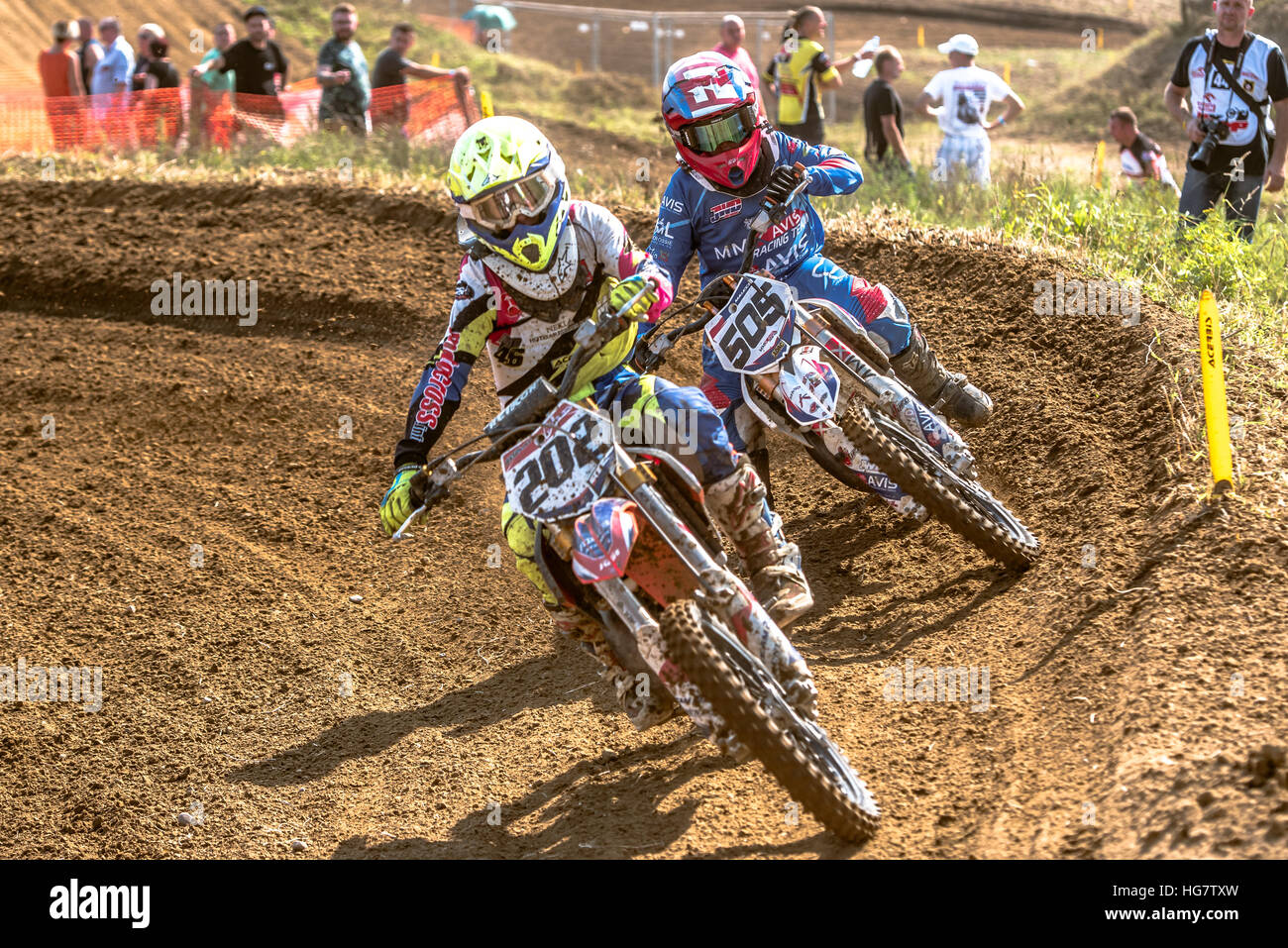 motocross rider in the race Stock Photo - Alamy