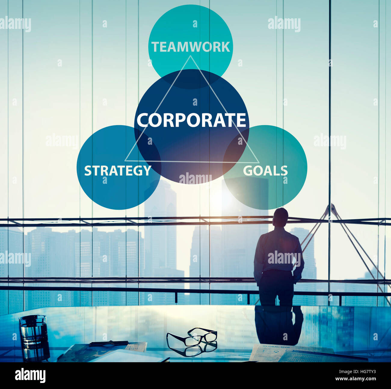 Collaboration Corporate Marketing Business Concept Stock Photo - Alamy