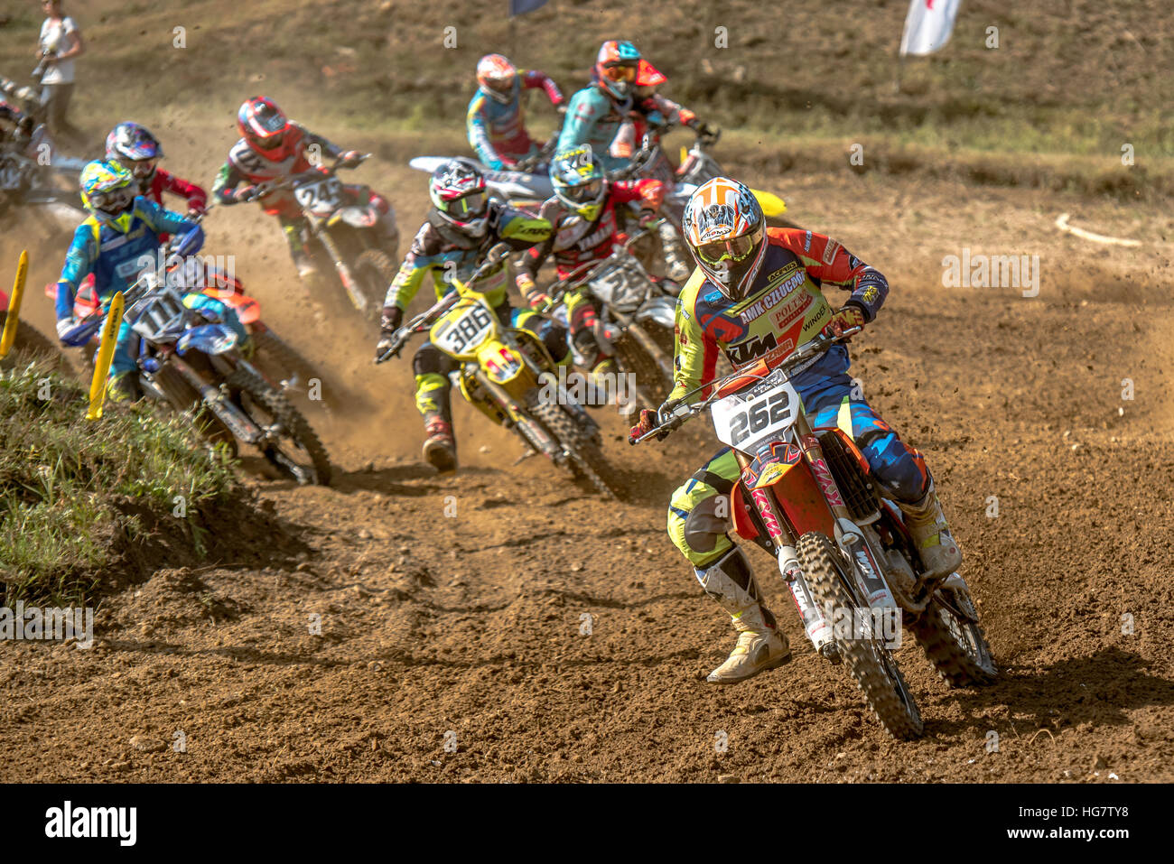 motocross rider in the race Stock Photo - Alamy