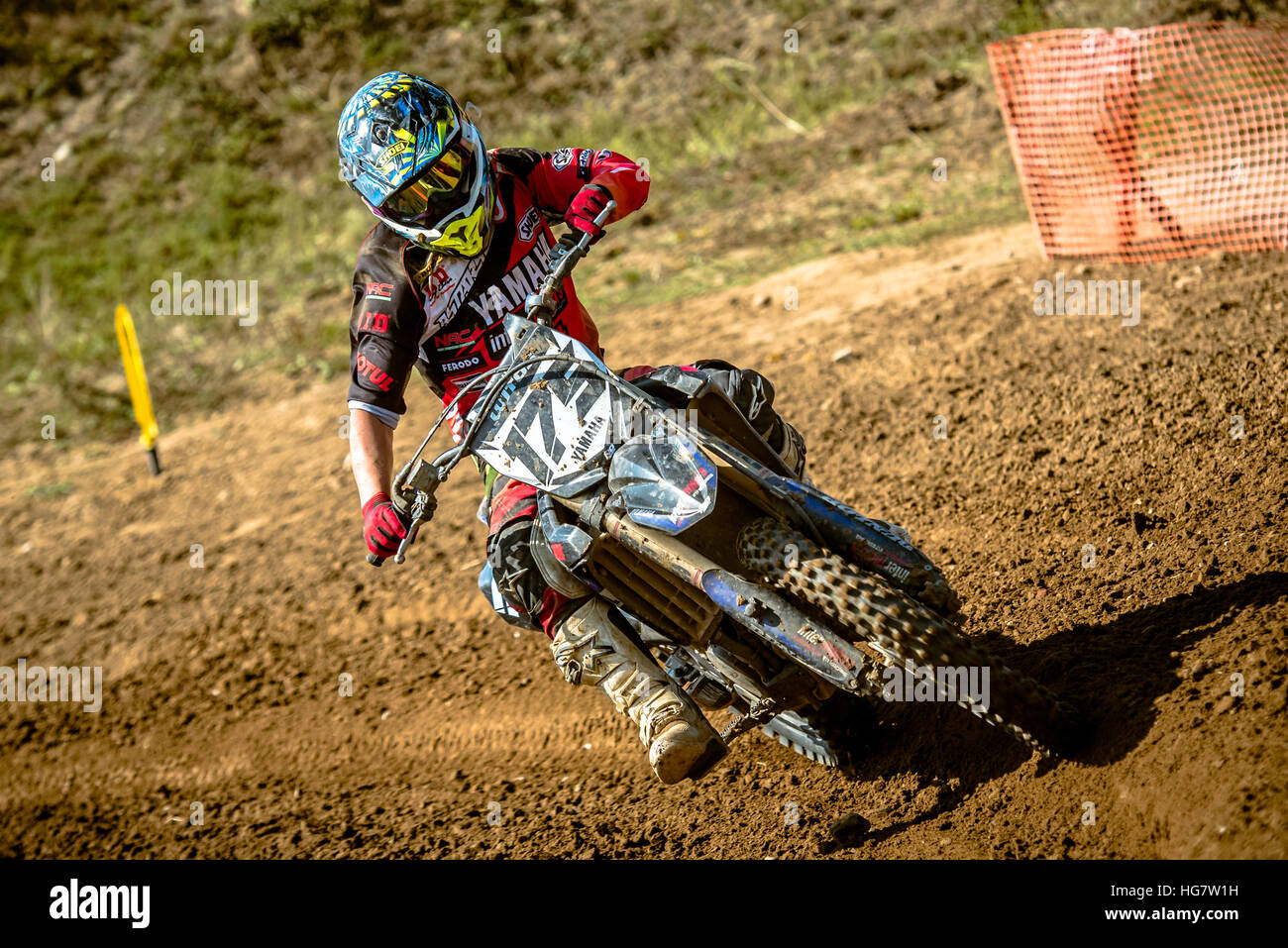 motocross rider in the race Stock Photo - Alamy